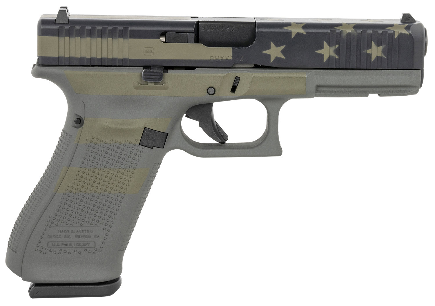 GLOCK G17 G5 9mm 4.49" 17rd Pistol - Operator Flag | KYGUNCO