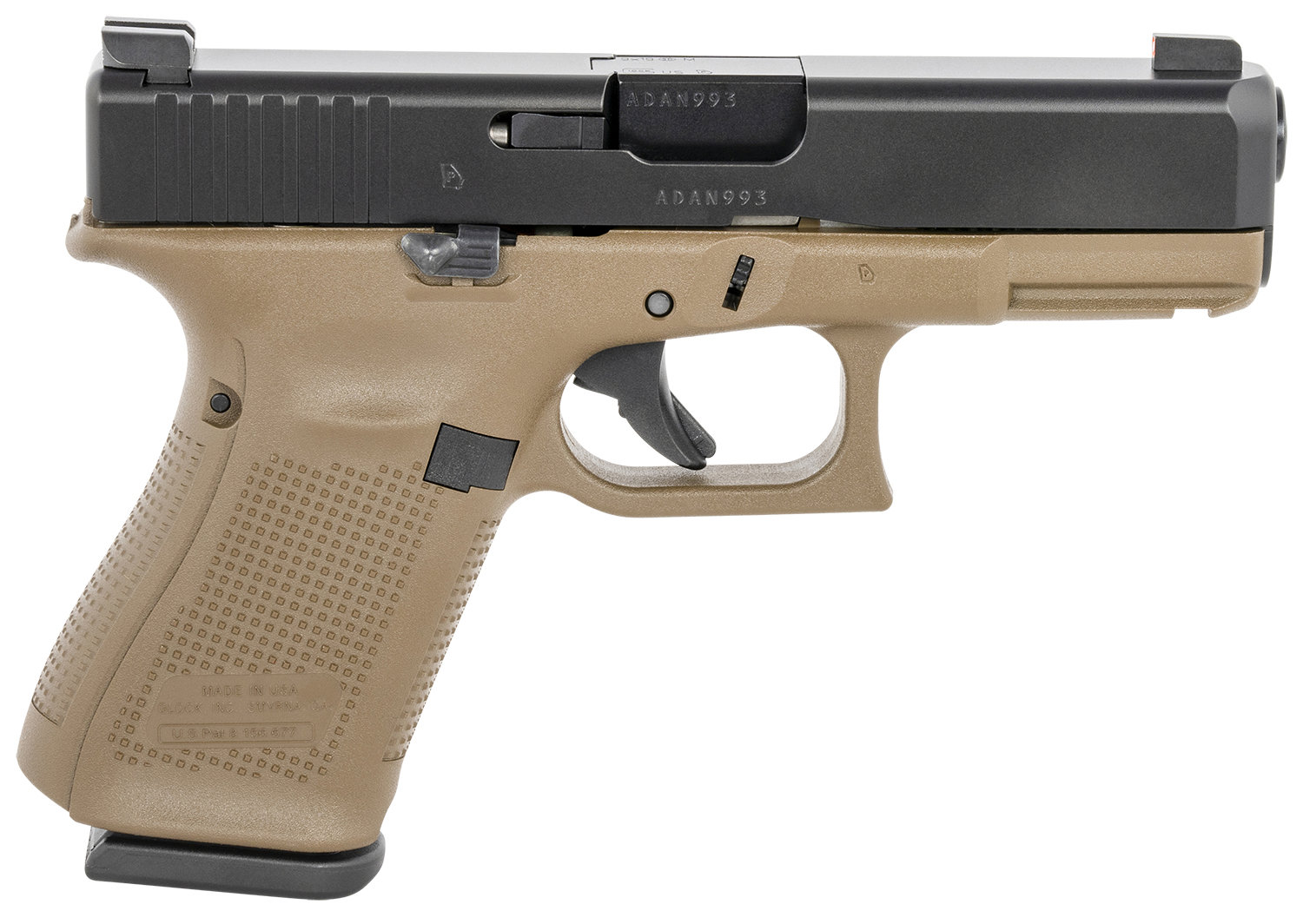 GLOCK G19 4.02" 10rd Pistol - FDE / Black | KYGUNCO