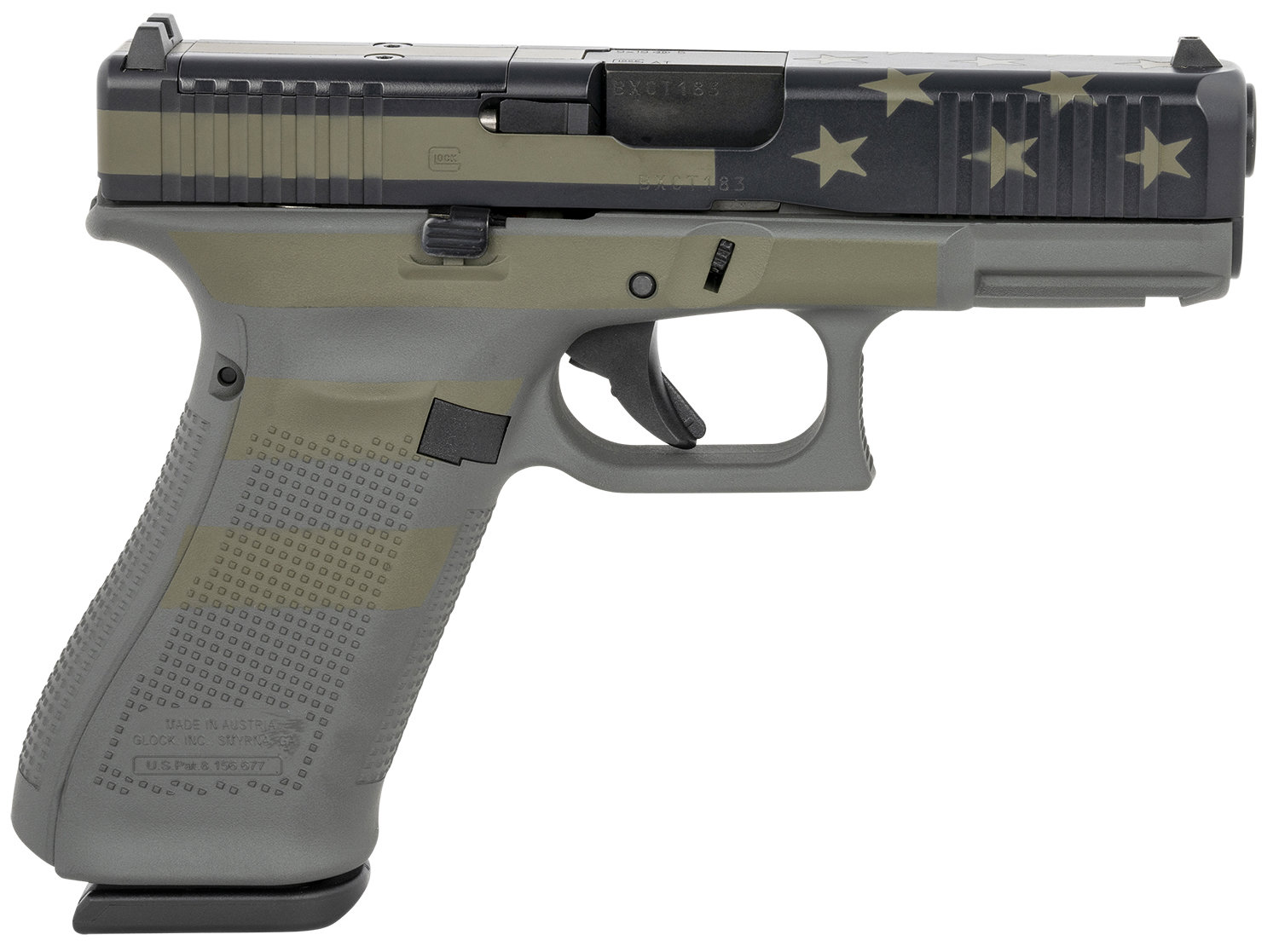 GLOCK G45 G5 Crossover MOS 9mm 4.02" 17rd Optic Ready Pistol - Flag ...