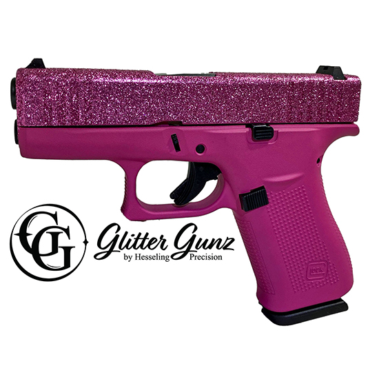 GLOCK G43X GliztterGunz 9mm 3.41" 10rd Pistol | Pink Crush Glitter ...