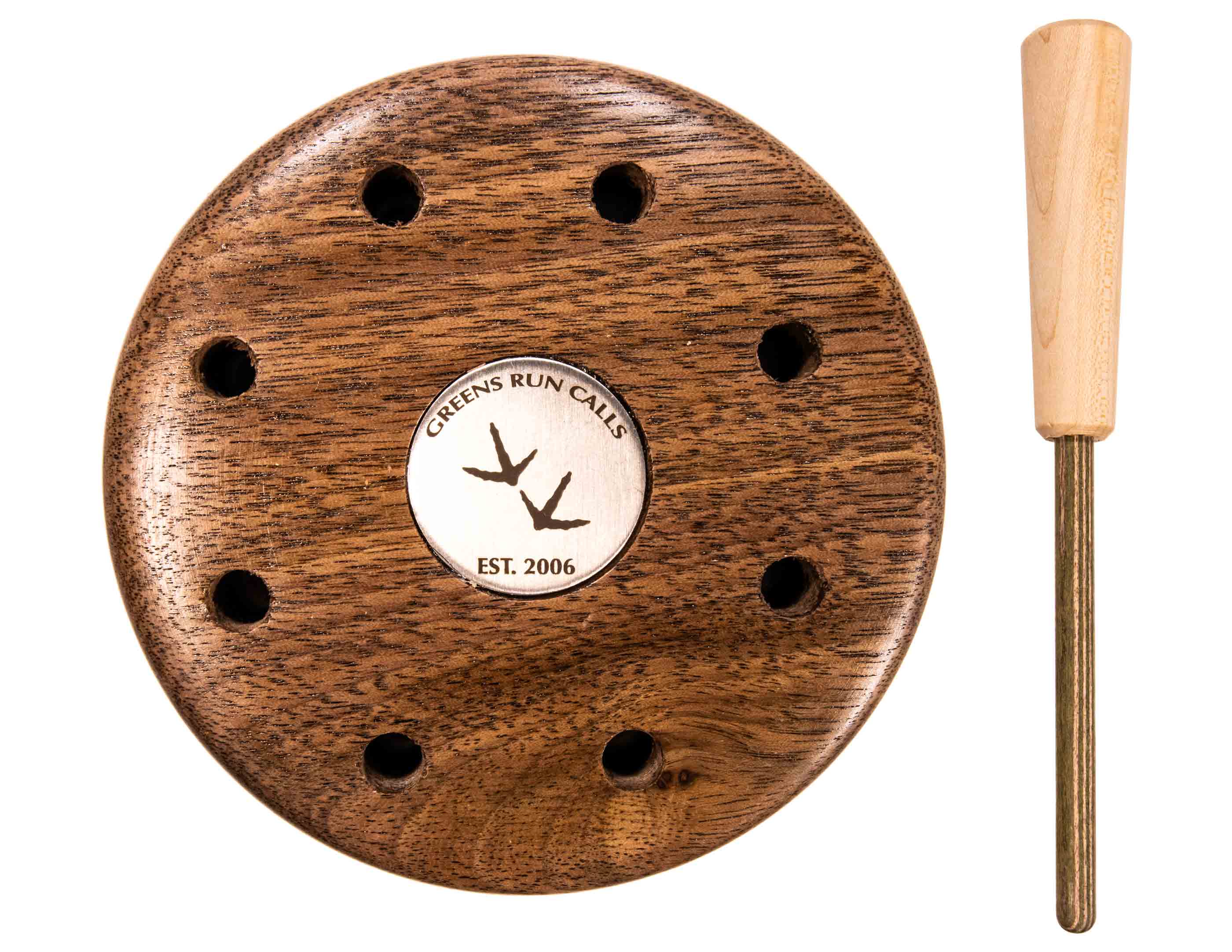 GREENS RUN CALLS Walnut-Aluminum Pot Call | KYGUNCO