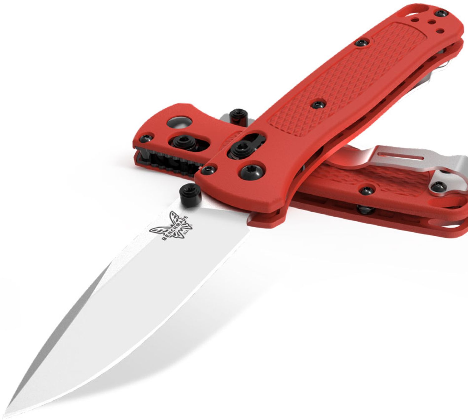 BENCHMADE Mini-Bugout AXIS Folding Knife 2.82" Plain Blade - Mesa Red ...