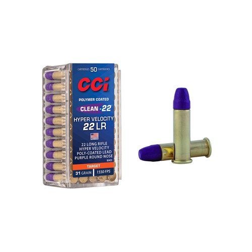 CCI 22LR 31Gr Hyper Velocity Clean - Purple - 50rd Ammunition | KYGUNCO