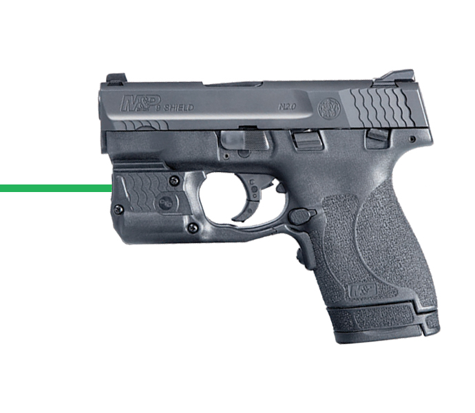 SMITH & WESSON M&P®9 SHIELD M2.0 9mm 3.1" 7/8rd w/ Thumb Safety + Green ...