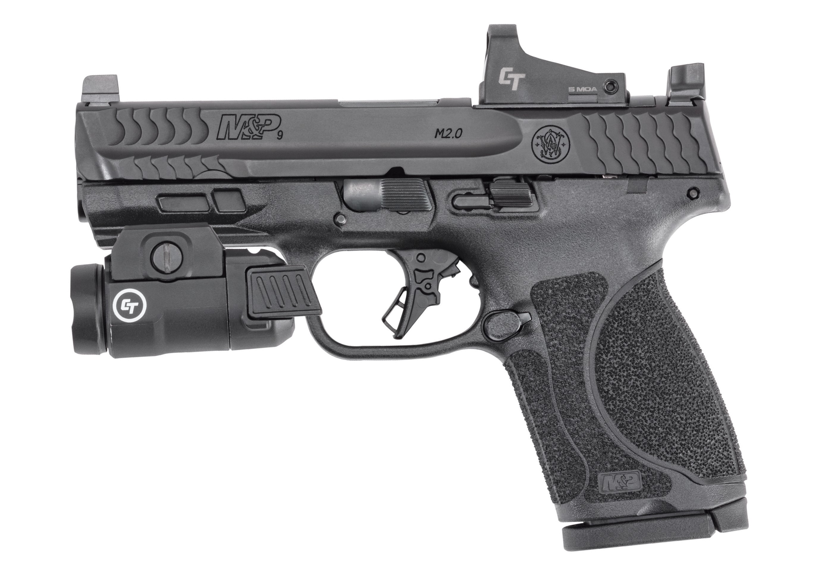 SMITH & WESSON M&P2.0 9mm 4" 15rd Pistol w/ Crimson Trace Red Dot & CMR ...