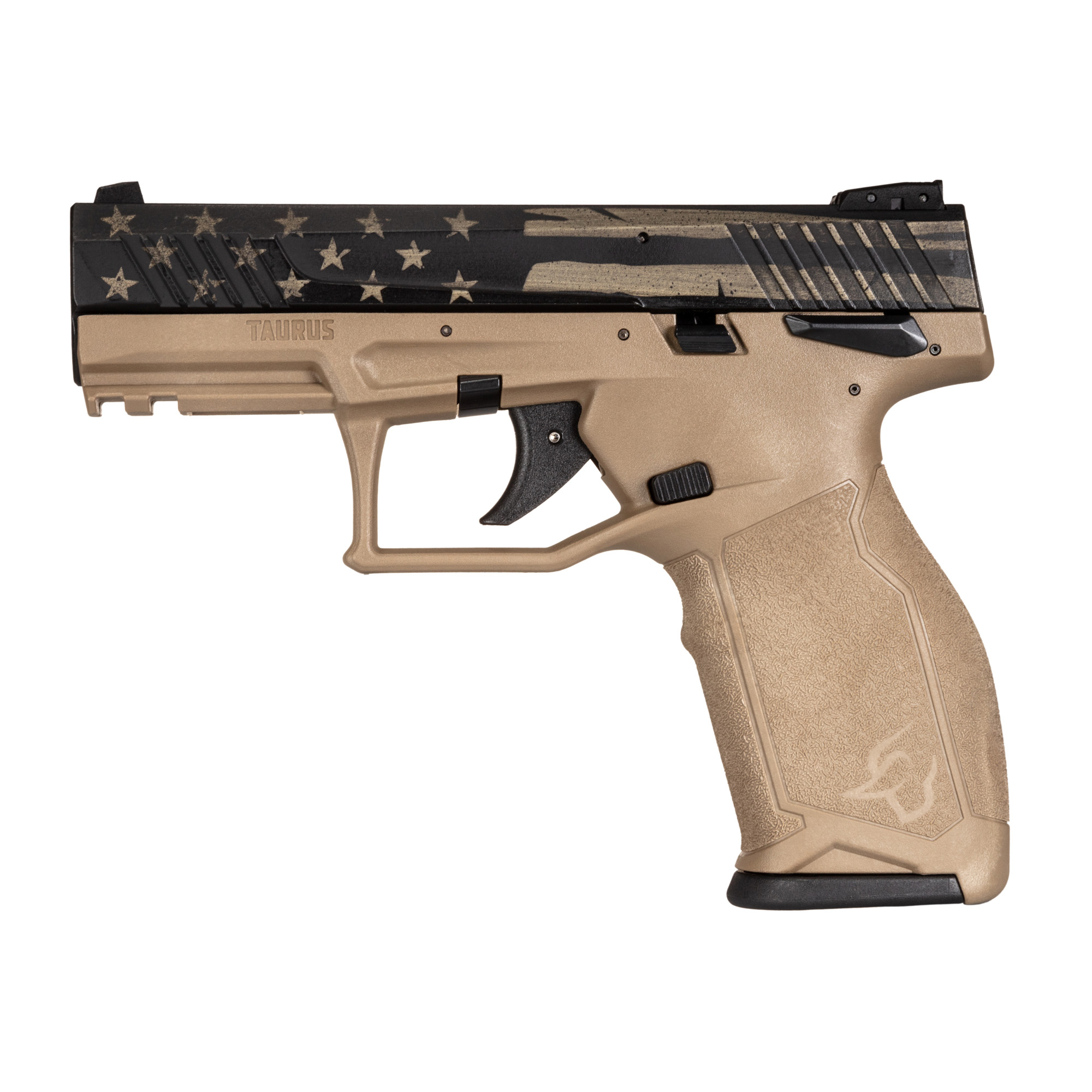 TAURUS TX22 22 LR 4" 10rd Pistol - FDE / US Flag Distressed | KYGUNCO