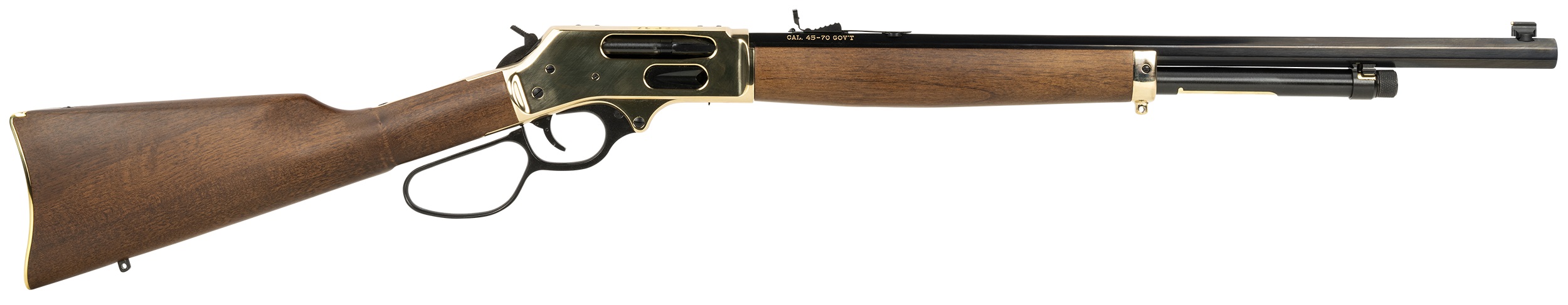 HENRY Brass Lever Action 45-70 22" 4rd Lever Action Rifle - Black ...