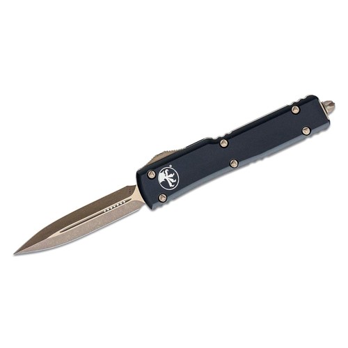 MICRO TECH KNIVES UTX-70 OTF Knife 2.41ʺ Bronze Double Edge Dagger ...