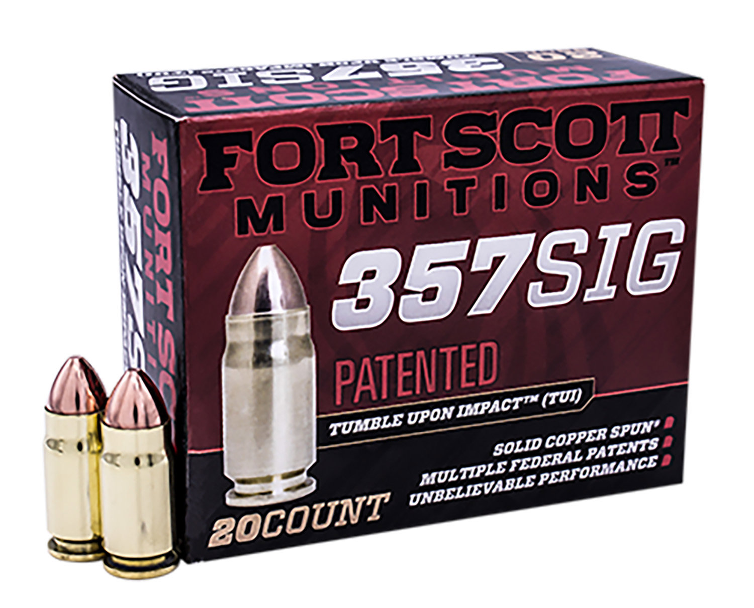 FORT SCOTT MUNITIONS 357 IG TUI Ammunition | 20 Rounds | KYGUNCO
