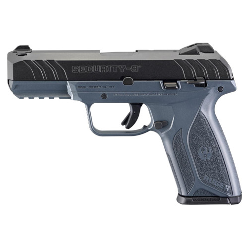 RUGER Security-9 9mm 4ʺ 15rd Pistol - Cobalt Kinetic Slate / Blued ...
