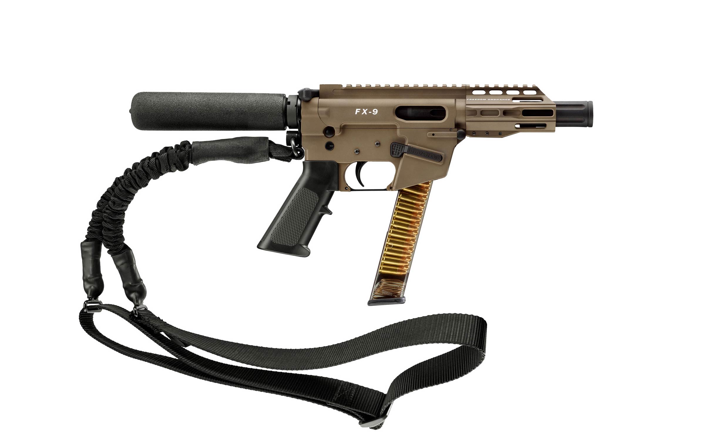 FREEDOM ORDNANCE FX-9 9mm 4" 31+1 Pistol w/ Sling | M-LOK, FDE | KYGUNCO