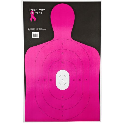 ACTION TARGET B-27E Shoot For The Cure Breast Cancer Pink Silhouette ...