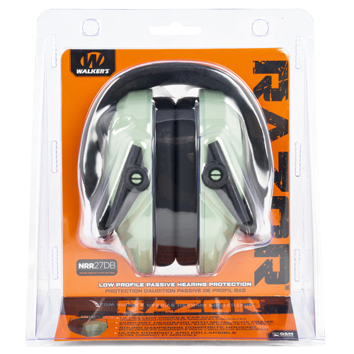 WALKER'S Razor Passive Earmuff Sage Green | KYGUNCO