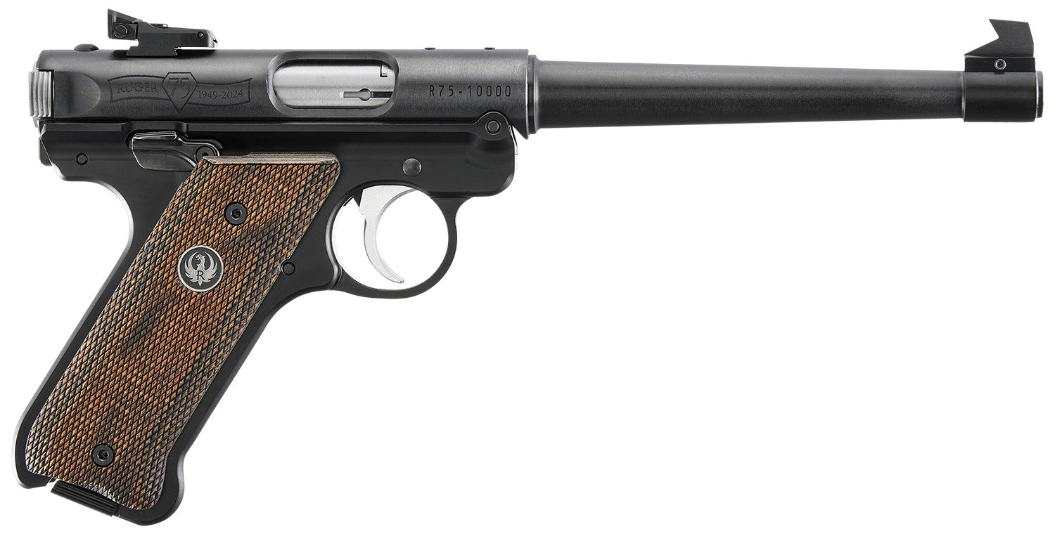 RUGER Mark IV 22LR 6.88" 10rd Pistol w/ Tapered Target Barrel | Blued w ...