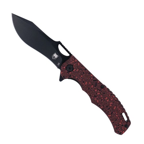 COBRATEC Nighthawk Folding Knife 3.625ʺ Drop Point Blade | Black & Red ...