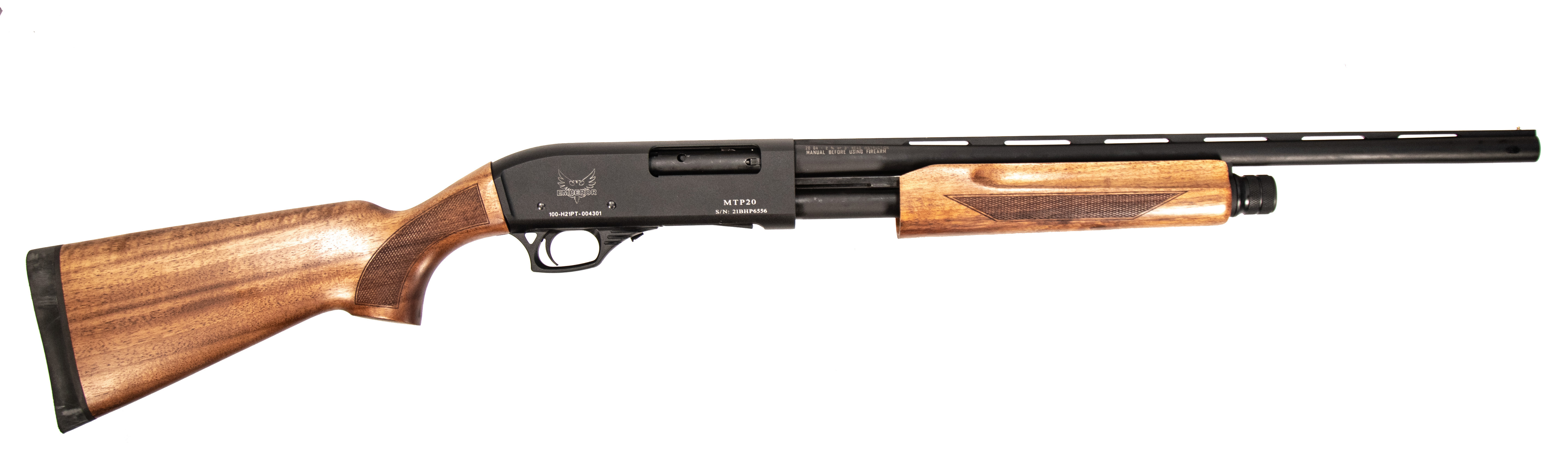 EMPEROR FIREARMS MTP20 20 Gauge 3" 22" 4+1 Pump Shotgun - Blued | Wood ...