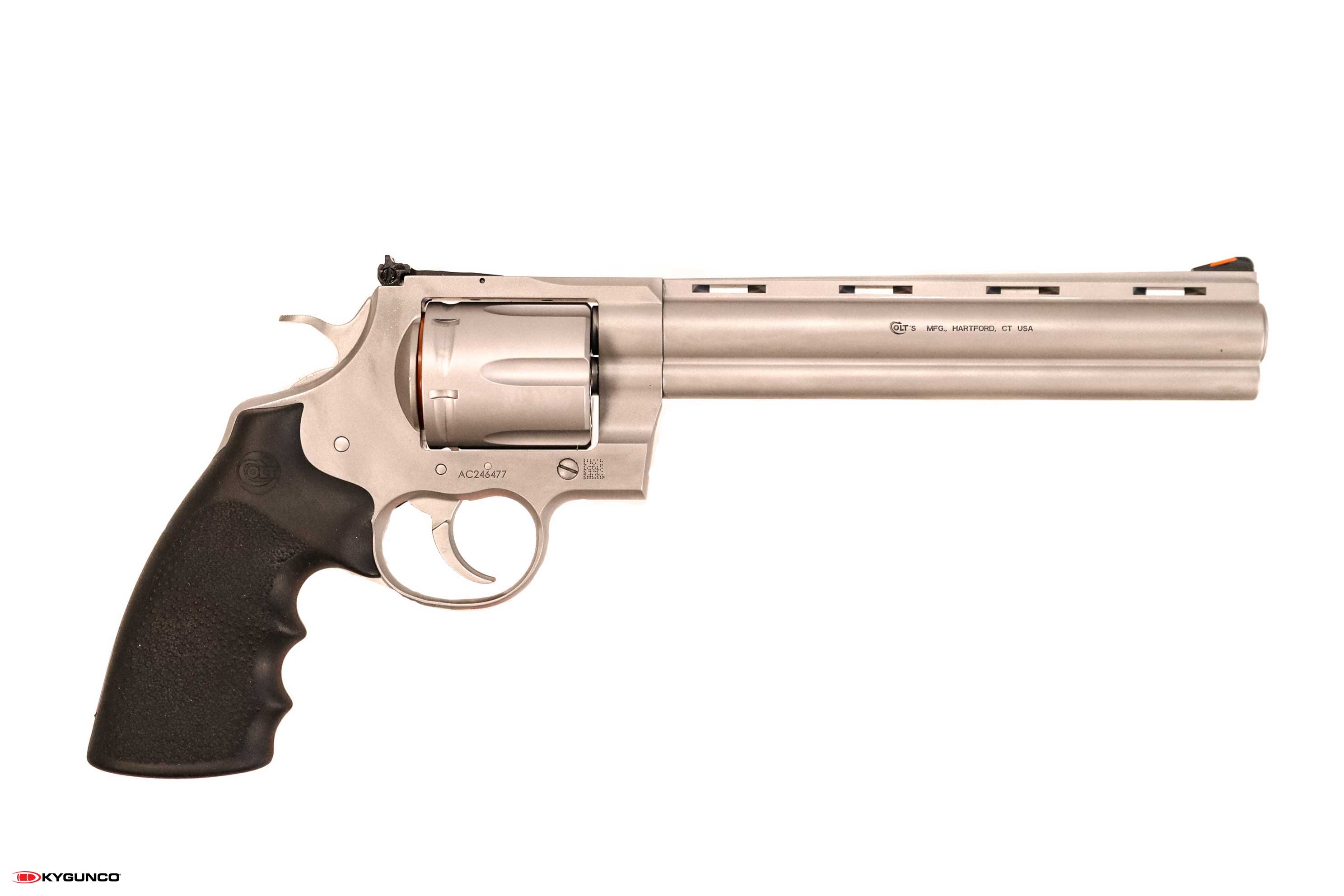 COLT Anaconda 44 Rem Mag 8" 6rd Revolver | Stainless + Black Hogue ...