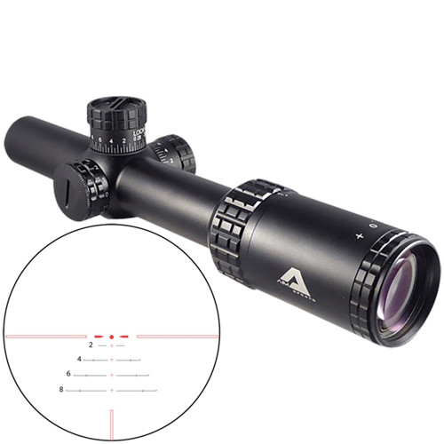 AIM SPORTS Alpha 6 Black 16x 24mm CQ1MOA Reticle | KYGUNCO