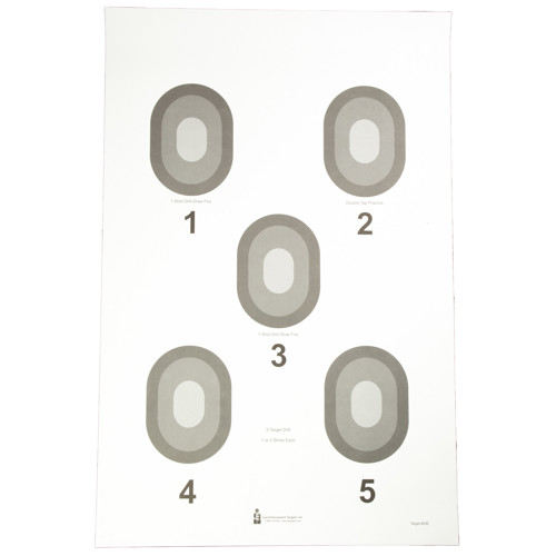 ACTION TARGET 5 Bull's-Eye Target Cream and Black 23ʺ x 35ʺ 100 | KYGUNCO