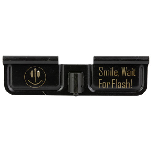 BATTLE ARMS Dust Cover Laser Eng Black AR-15 Smile, Wait Flash | KYGUNCO