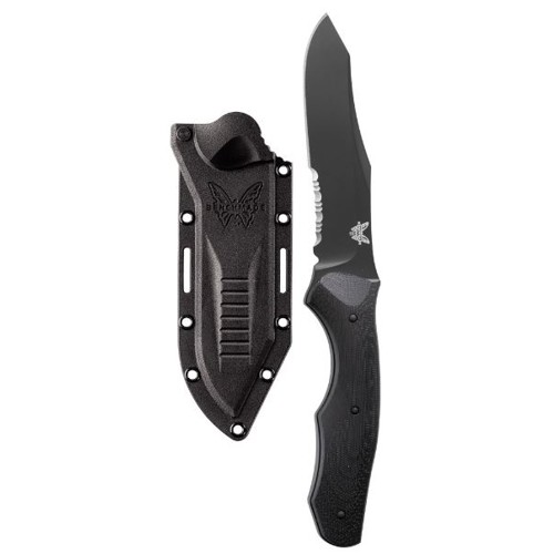 BENCHMADE Contego 4.97ʺ Reverse Tanto Coated Serrated Edge | KYGUNCO