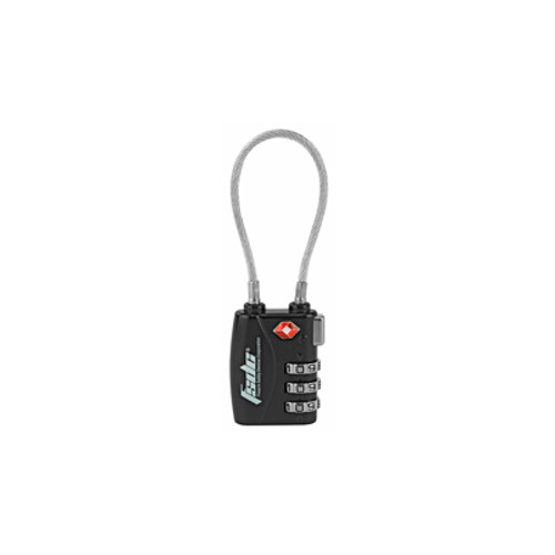 FIREARM SAFETY DEVICES TSA Lock w/Steel Cable Black | KYGUNCO