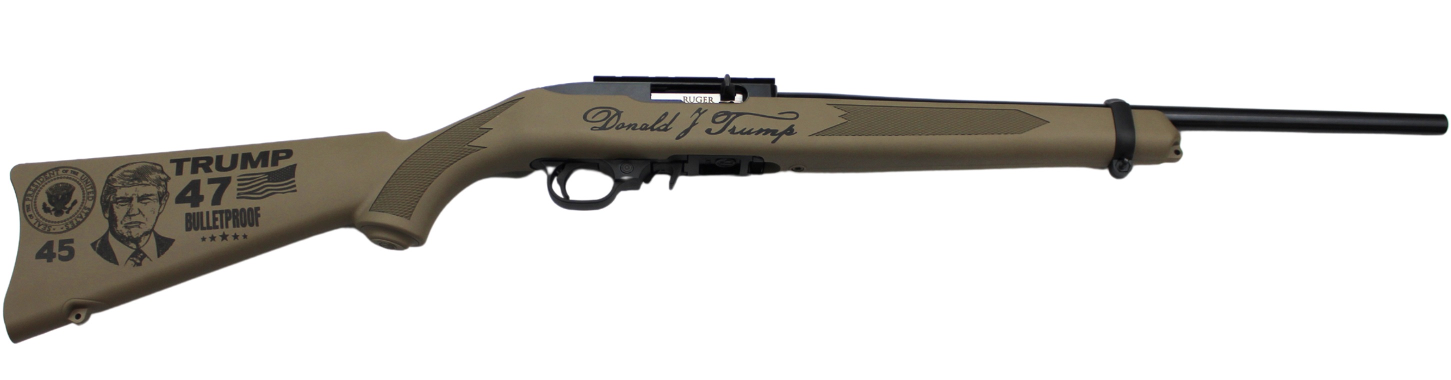 RUGER 10/22 TRUMP 45-47 Limited Edition 22LR 18.5" 10rd - FDE - Semi ...