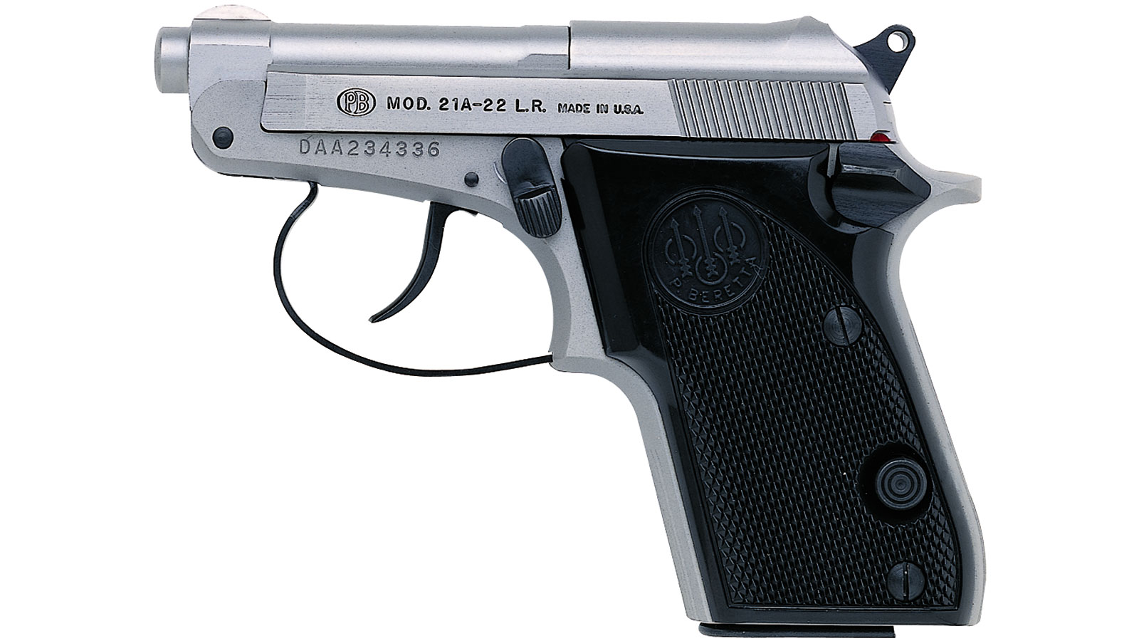 BERETTA 21 Bobcat Inox 22LR 2.4" 7rd Pistol - Stainless / Black | KYGUNCO