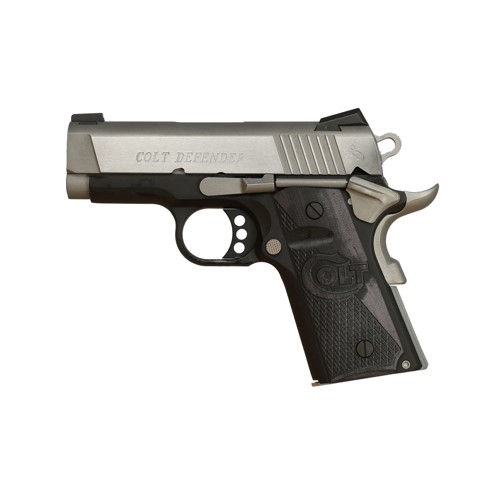 COLT Defender 45 ACP 3ʺ 7rd - Stainless & Black w/ Novak Adjustable ...