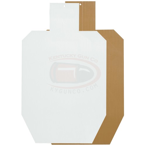 BIRCHWOOD CASEY Sharpshooter IPSC White/Brown Plastic Target | KYGUNCO