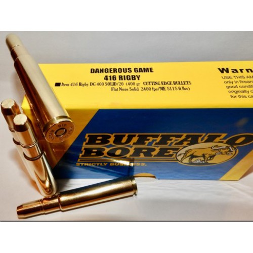 BUFFALO BORE 416 Rigby 400Gr Cutting Edge Bullets FN Solid 20rd | KYGUNCO