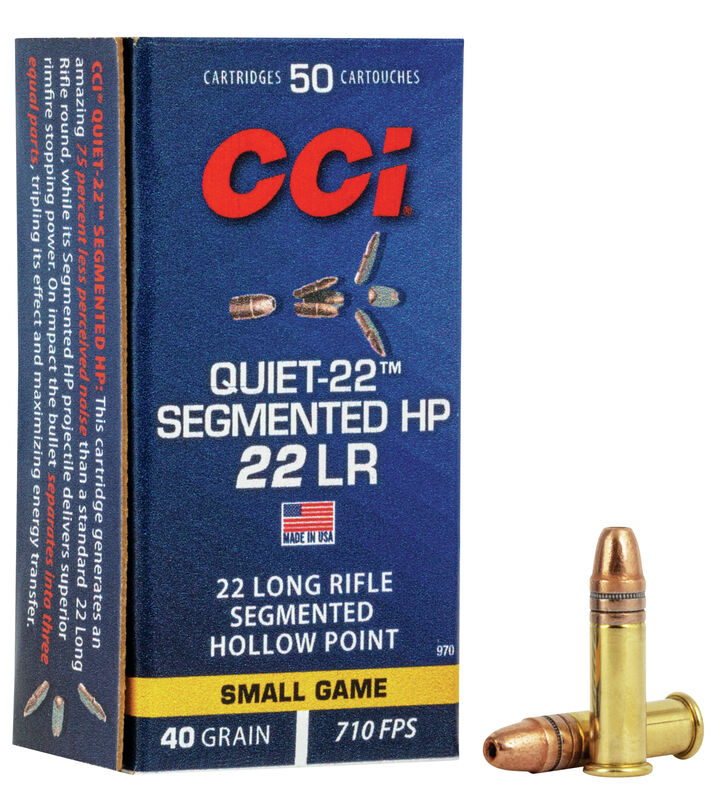CCI 22 LR 40Gr 710 FPS Quiet-22 Sgmntd HP CPRN 50rd » KYGUNCO