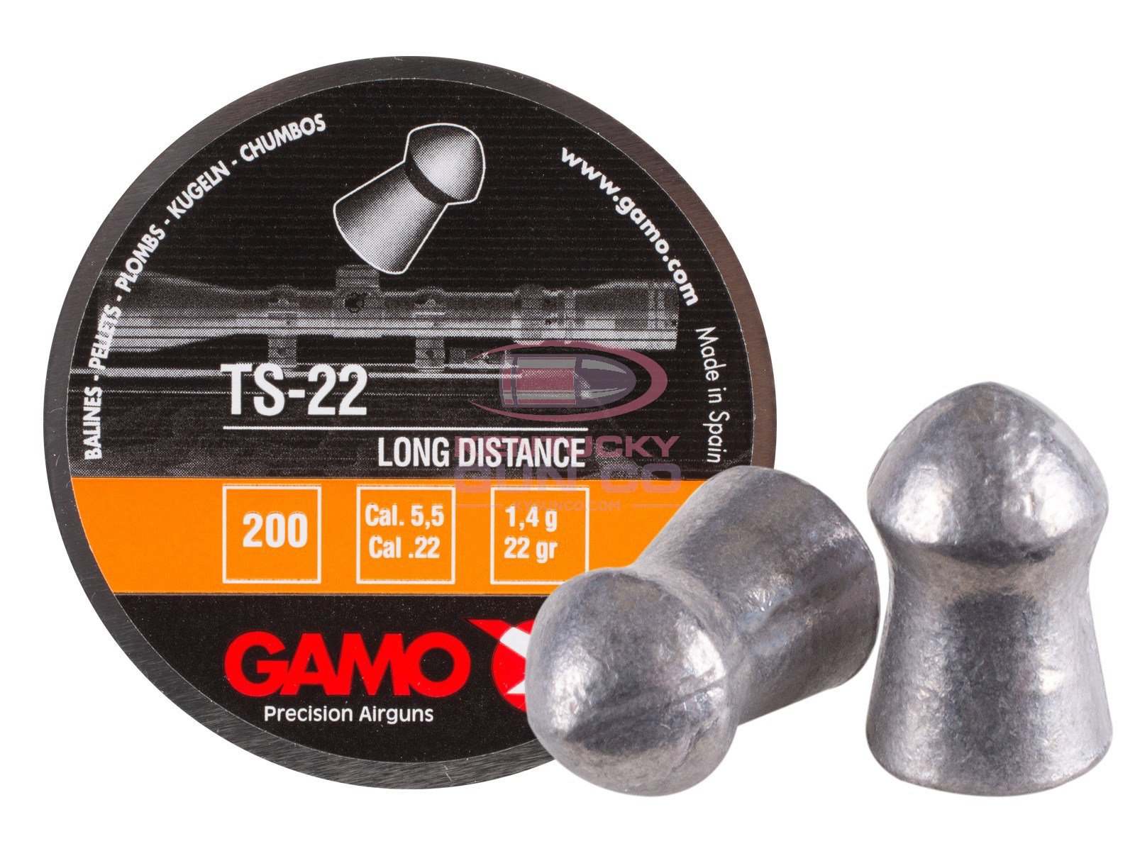 GAMO TS-22 Pellets 22 Cal Tins of 200 » KYGUNCO