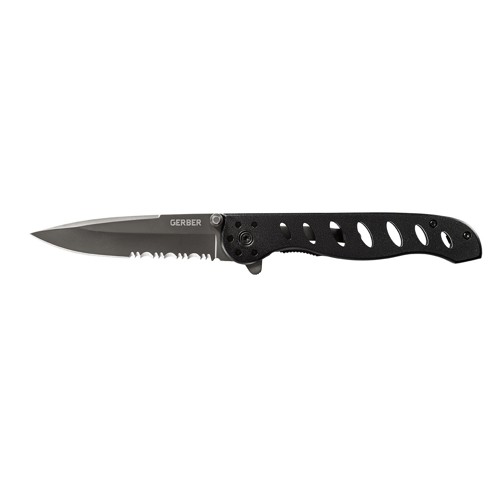 GERBER KNIVES EVO Titanium-Coated Folding Knife 3.43ʺ Serrated Clip ...