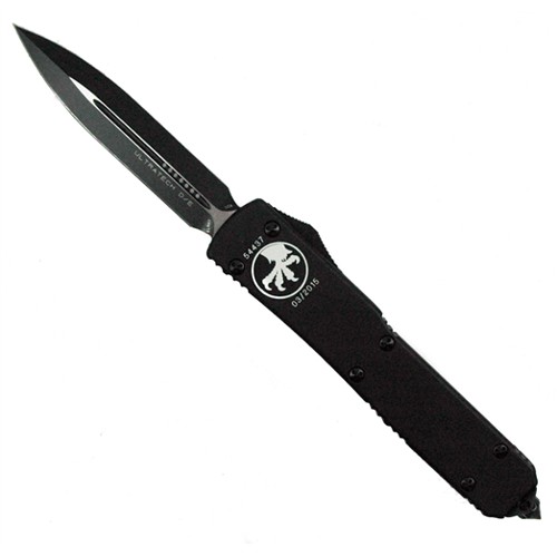 MICROTECH KNIVES Ultratech OTF 3.4ʺ Double Edge Black Tact Smooth | KYGUNCO